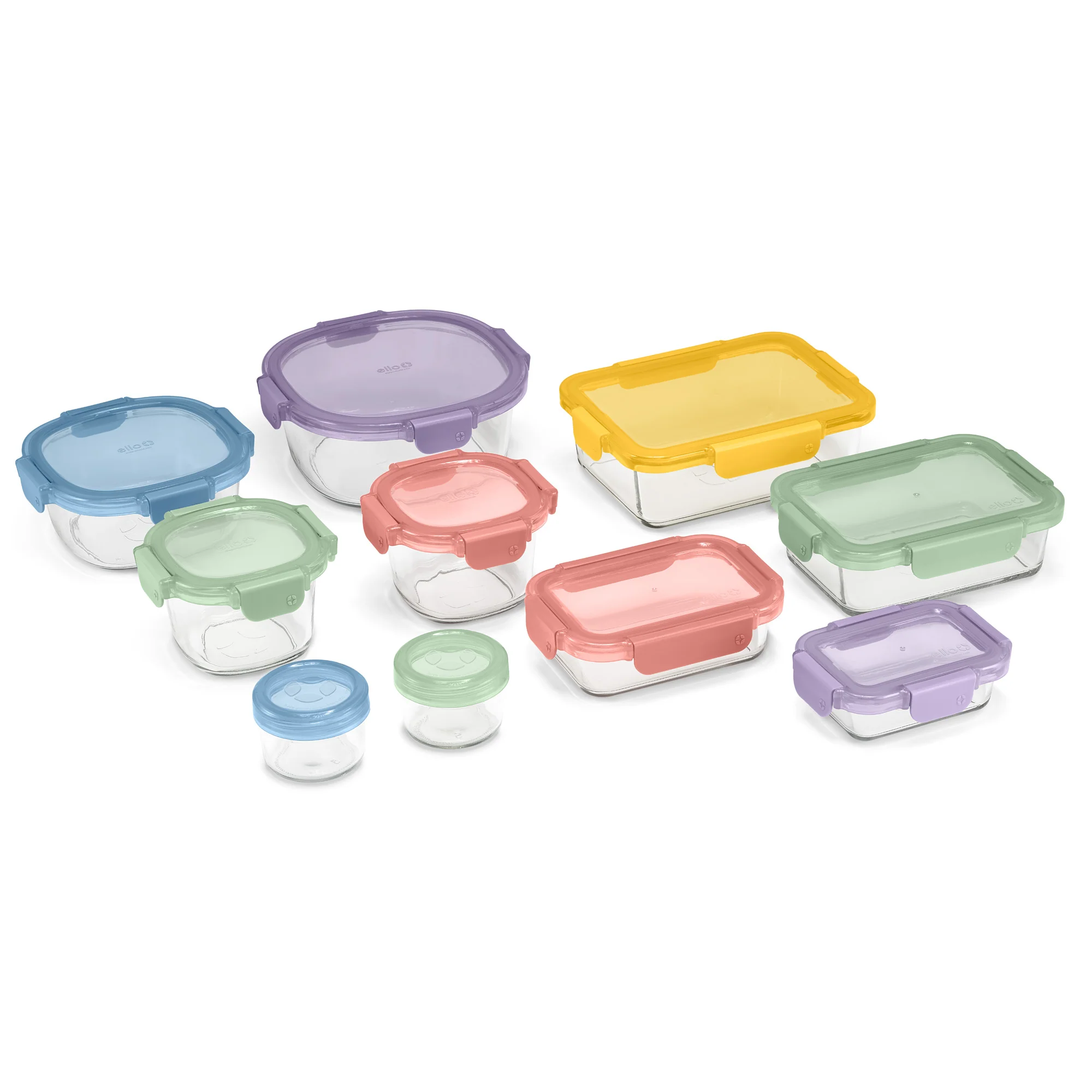 Color Lock? Glass 20pc Mixed Meal Prep Set - Ello®